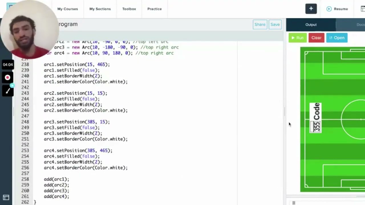 355Code - Soccer Game! Written in Javascript by Mr. Meer