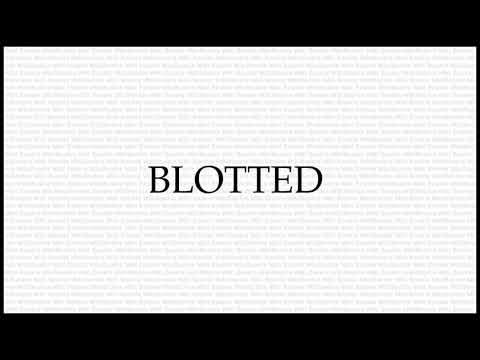 BLOTTED Meaning - The Secret Language of Rogues