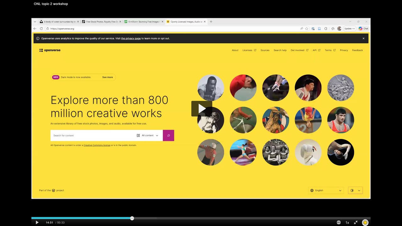 #ONL261 Topic 2 workshop on Creative Commons licenses