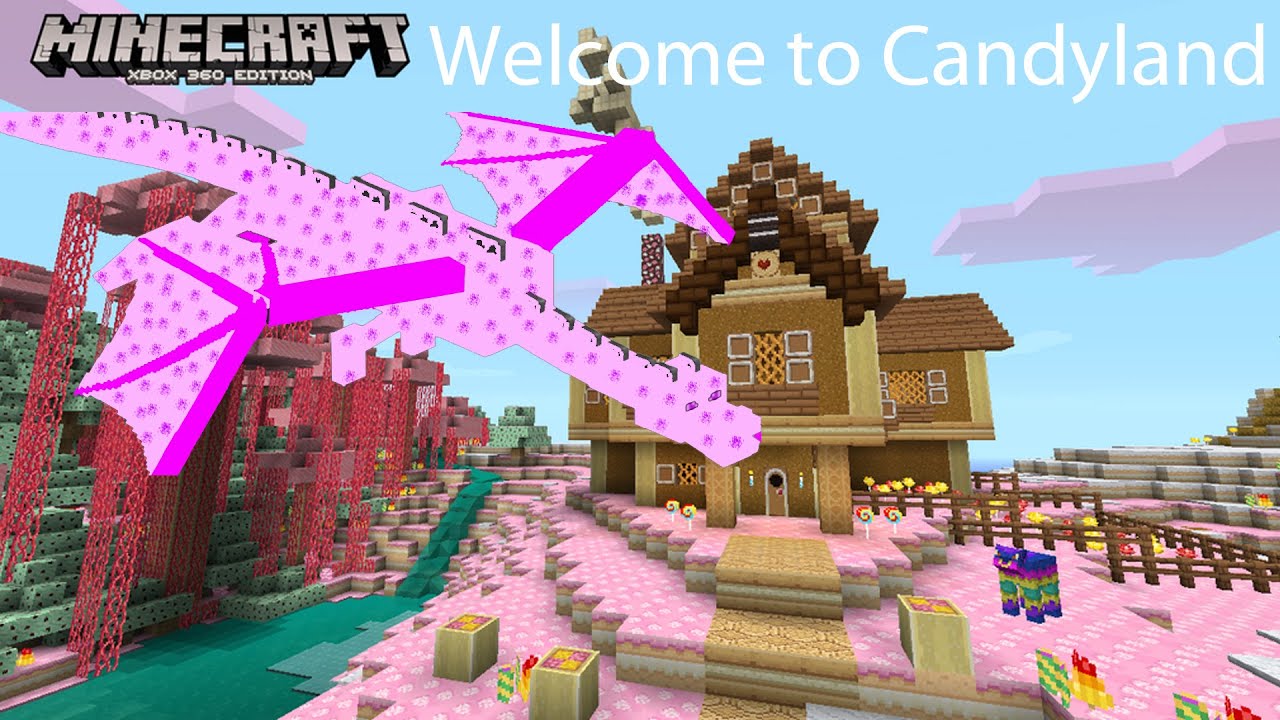 Minecraft Xbox: Candyland Part 8: Candy Ender Dragon Finale