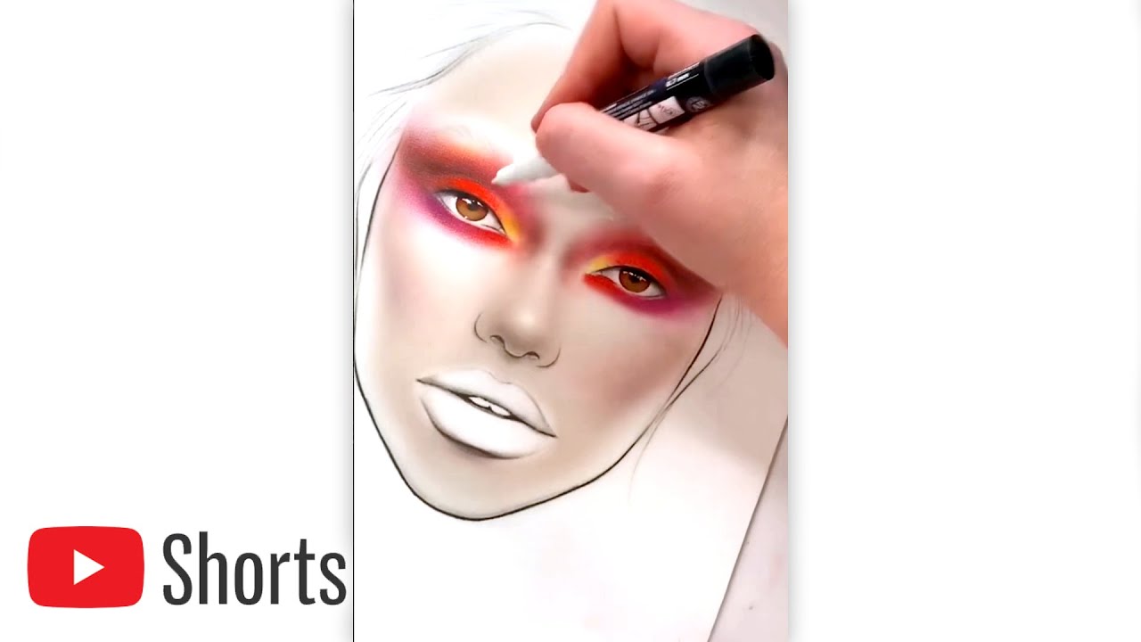 Face chart | Colorful makeup | Makeup aesthetic