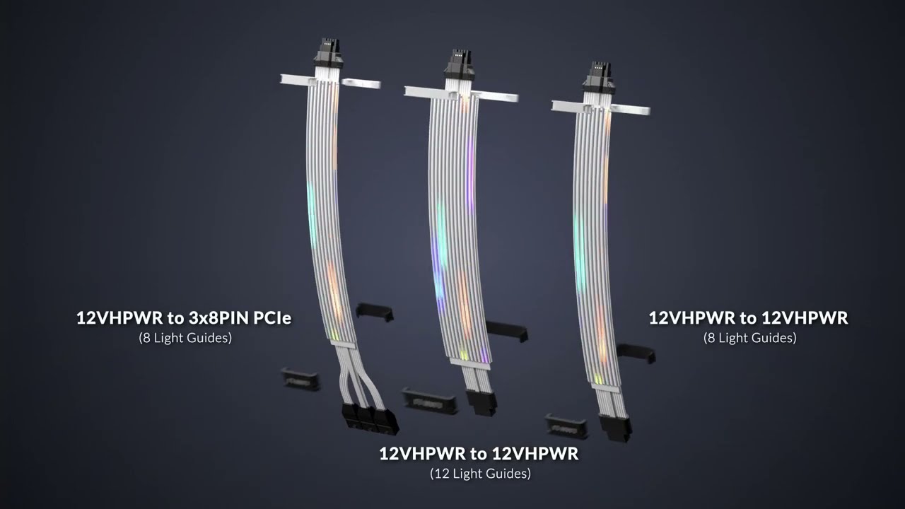 Dây nguồn nối dài cho card đồ hoạ Lian Li Strimer Plus V2 - 12VHPWR (12+4-PIN) - 12 sợi LED ARGB