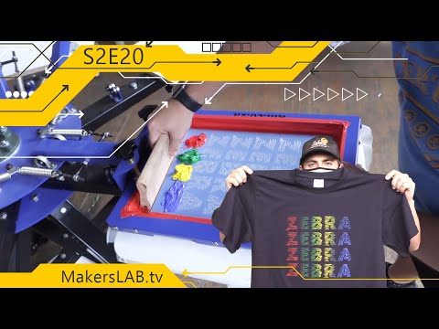 MakersLAB.TV S2E20 - Screen Printing Tutorial for Beginners Demo on ScreenMaster Carousel Printer