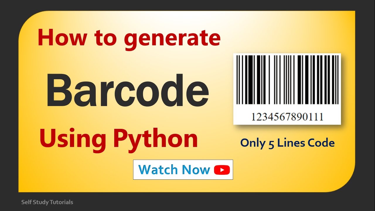 How to generate Barcode using Python | Only 5 Lines Code