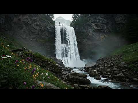 Ambient Waterfall Flow for Sleep Wind Down, Study Calmness, and Meditation Breathing
