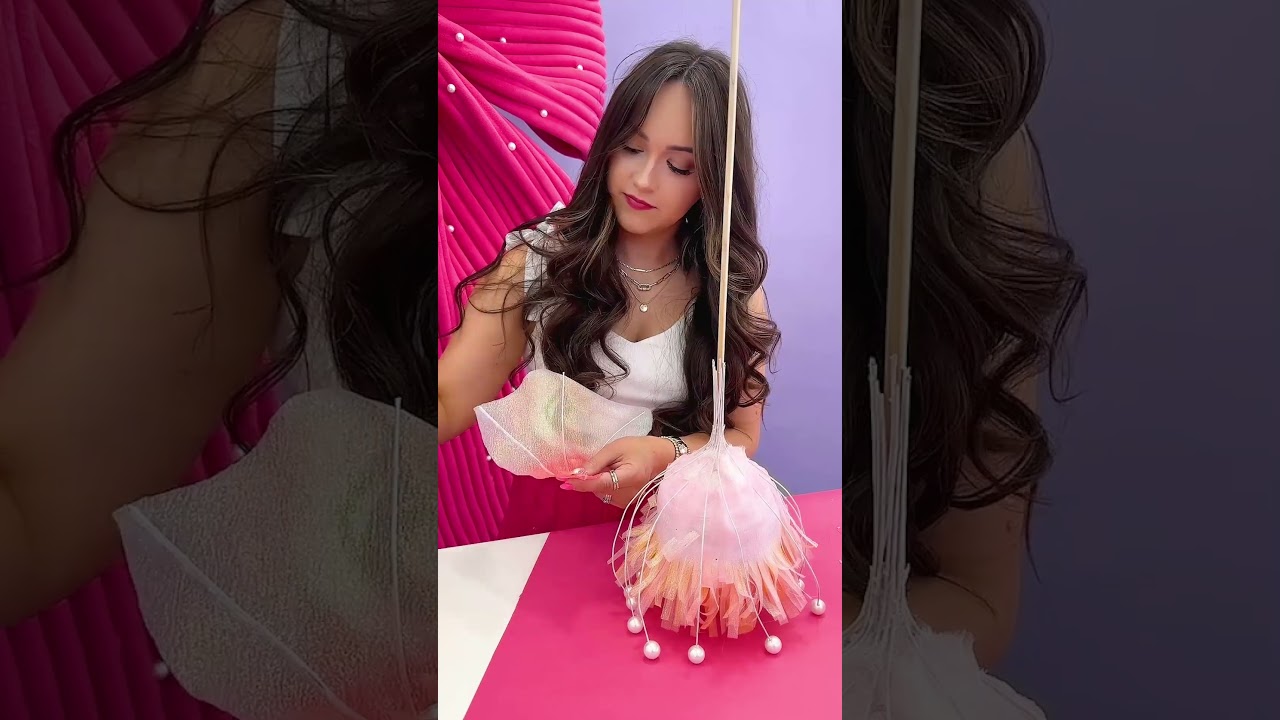 Jaw-Dropping Giant Flower Tutorial!🌸 #giantflowers #fabricflower