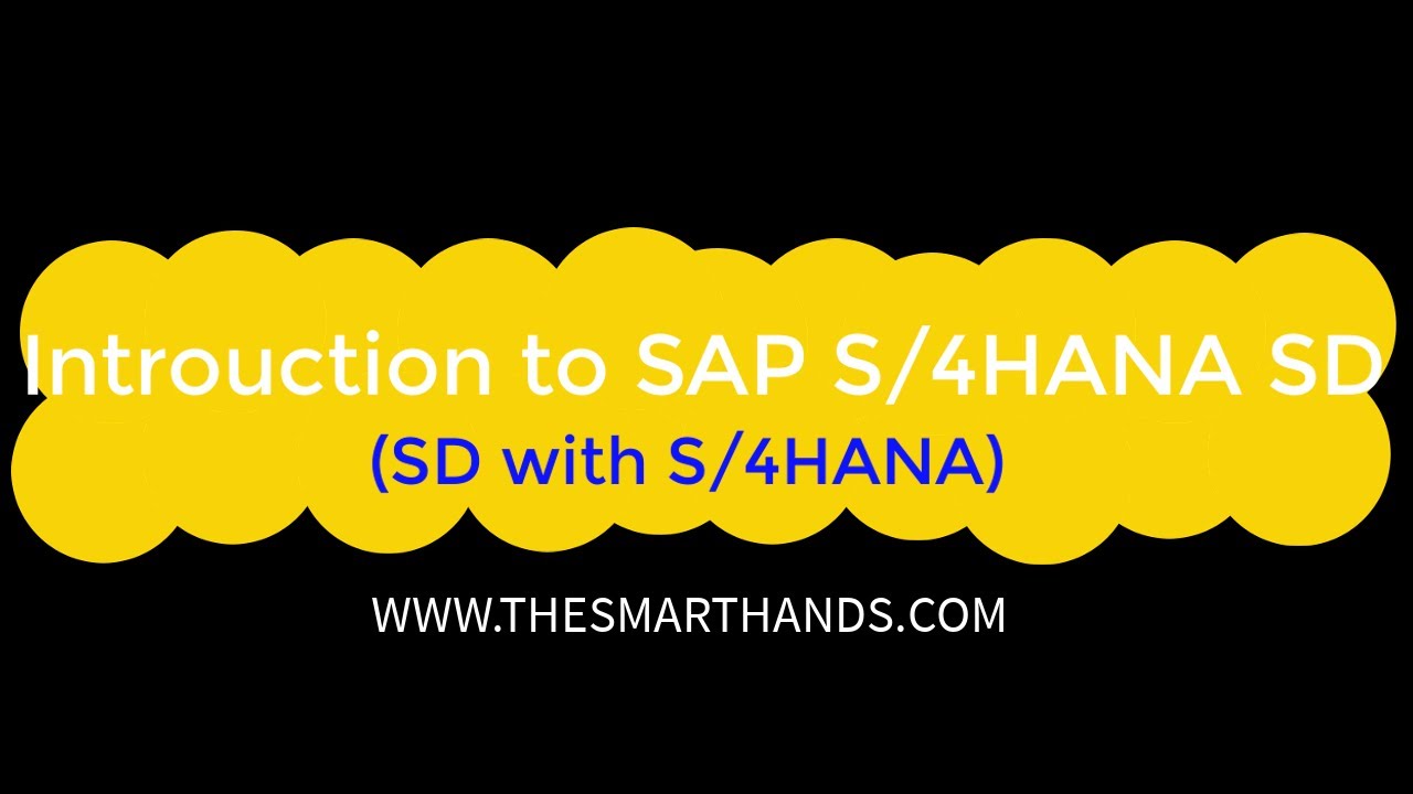 SAP S/4HANA SD Training -  Introduction to SAP S4HANA SD Training (Video1)