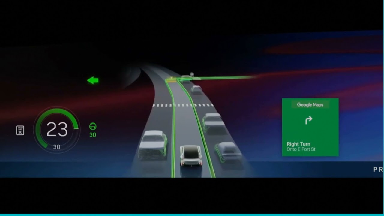 GM Ultra Cruise Dynamic 360 Perception Display UI
