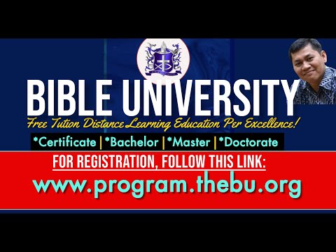 THE BEST AND ONLY TUITION FREE DISTANCE LEARNING BIBLE UNIVERSITY