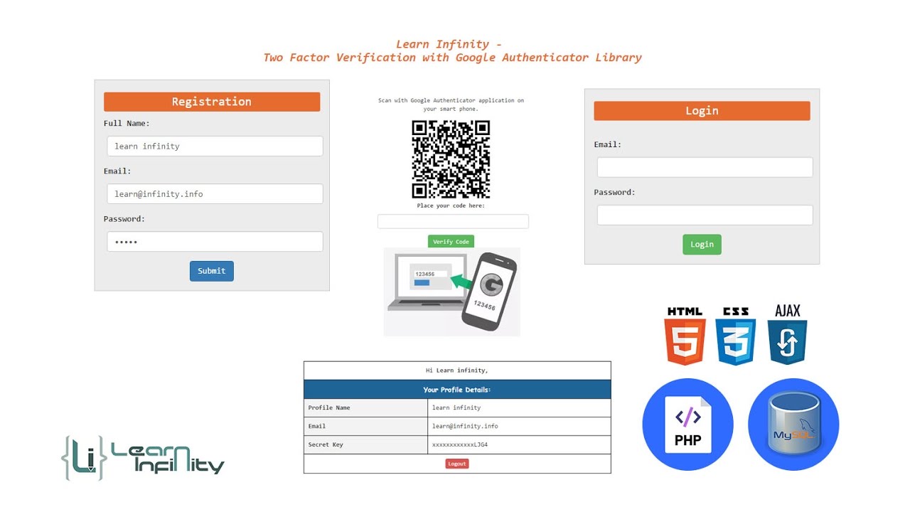 Two Factor Verification utilizing Google Authenticator Library - Learn Infinity