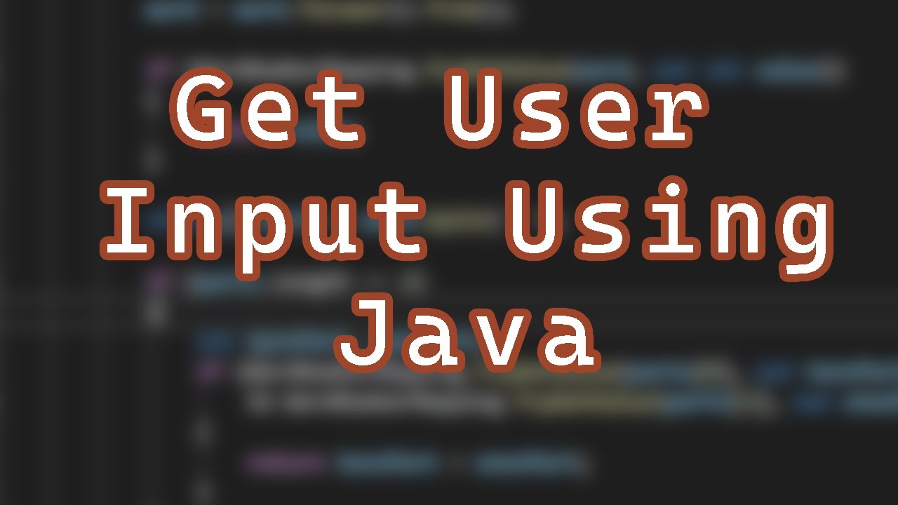 How to Get User Input Using Java (Simple) (Strings and Numbers)