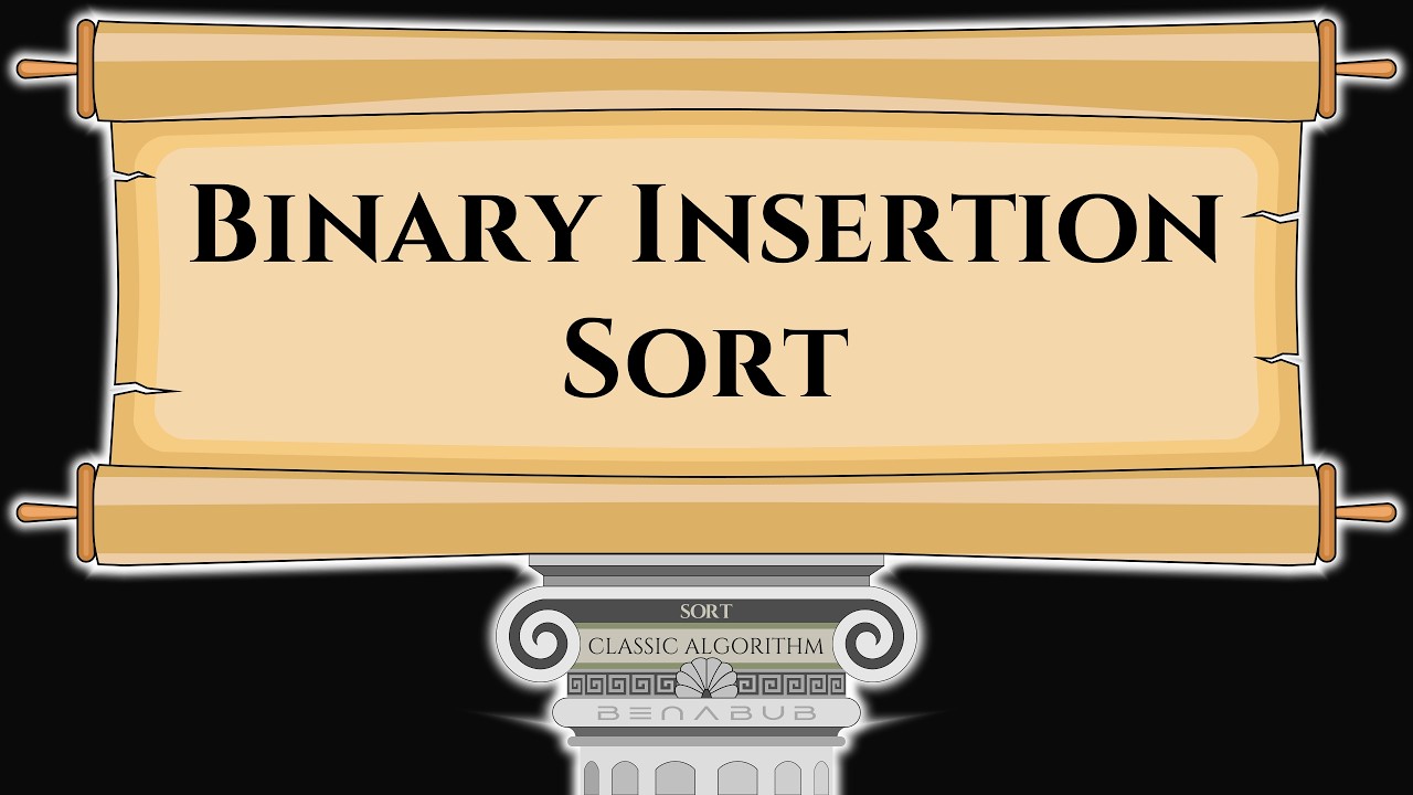 Binary Insertion Sort Algorithm Visualization | Step by Step Python Code Animation