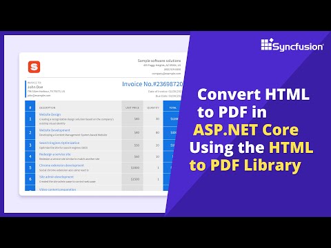 Convert HTML to PDF in ASP.NET Core using the HTML-to-PDF Library