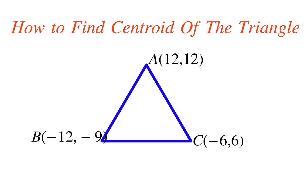How To Find Centroid to Triangle || Coordinates Geometry Solved Problem