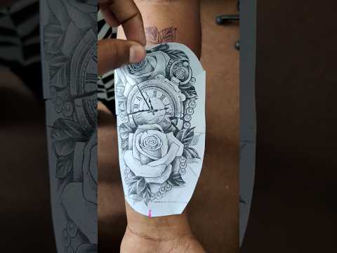 compass with rose tattoo 🥰 #viral #tattoo #instattoo #foryou