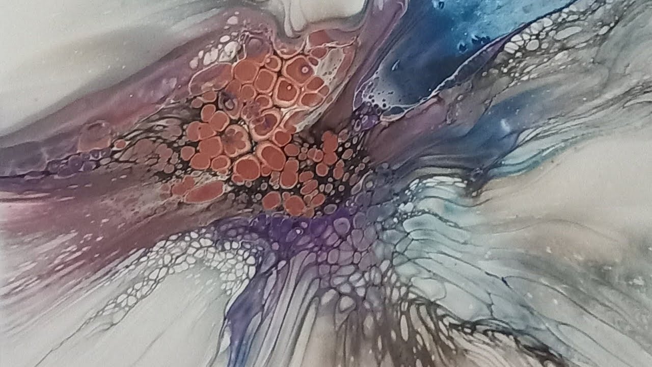 #209 A Deconstructed Bloom | Bloom on Canvas | Acrylic Pouring | South Africa