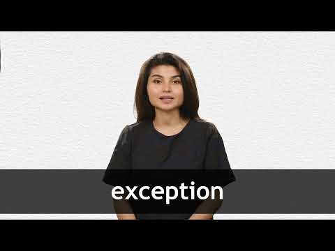 EXCEPTION definition and meaning | Collins English Dictionary