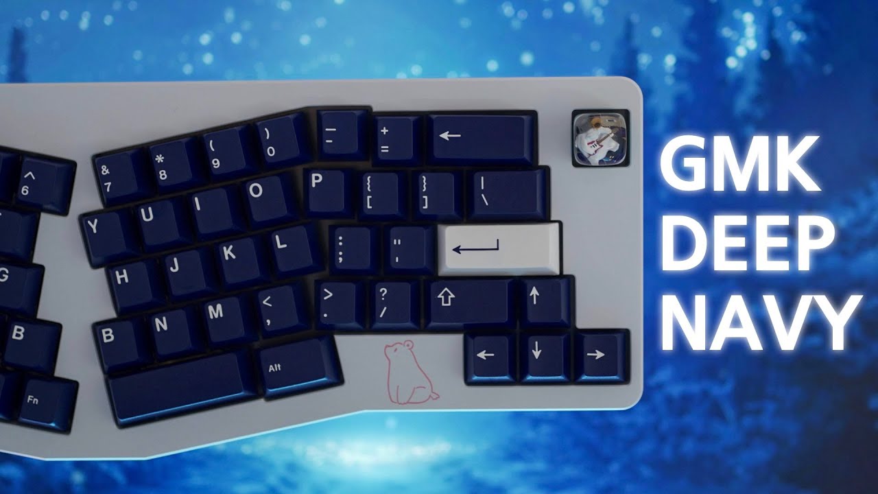 GMK Deep Navy on BEAR (Holy Panda)