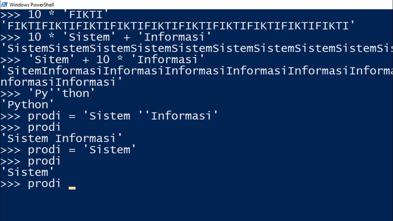 Belajar Python - Part 3 (String)