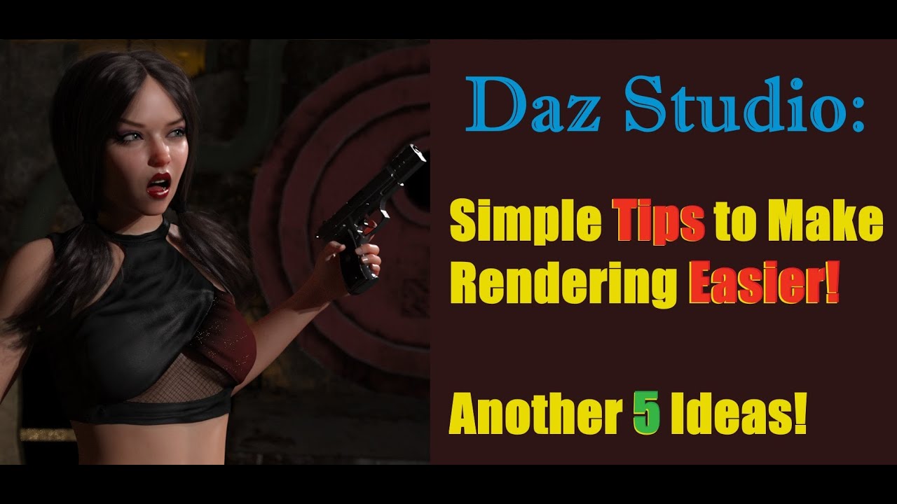 Daz Studio: Tips for Easier Rendering!