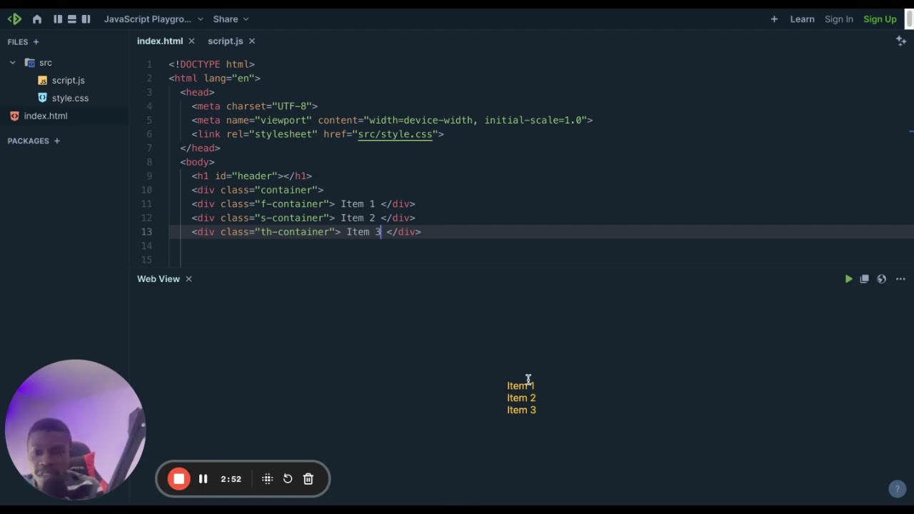 JavaScript Playground