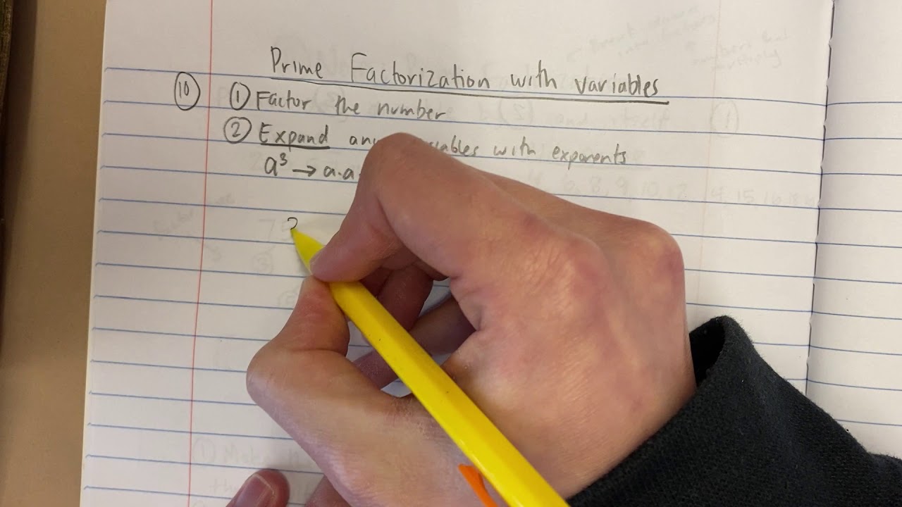 Prime Factorization with Variables
