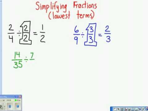 Simplification of Fractions (GCSE-Grade D) – mathsround
