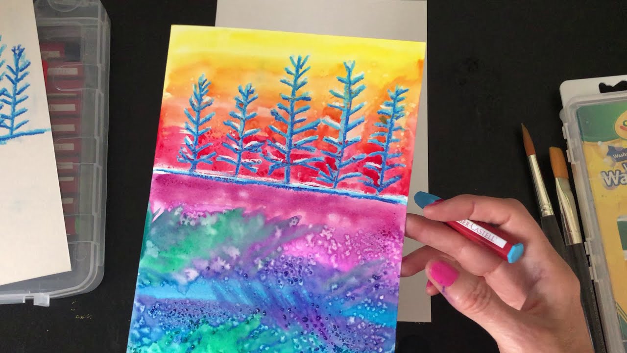 Winter Trees inspired by Wolf Kahn