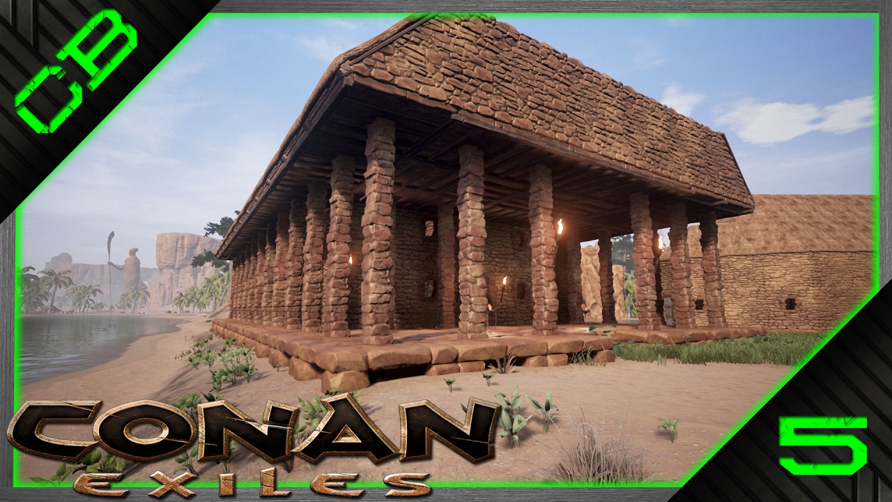 Conan Exiles Gameplay - Small Temple Build! - #5