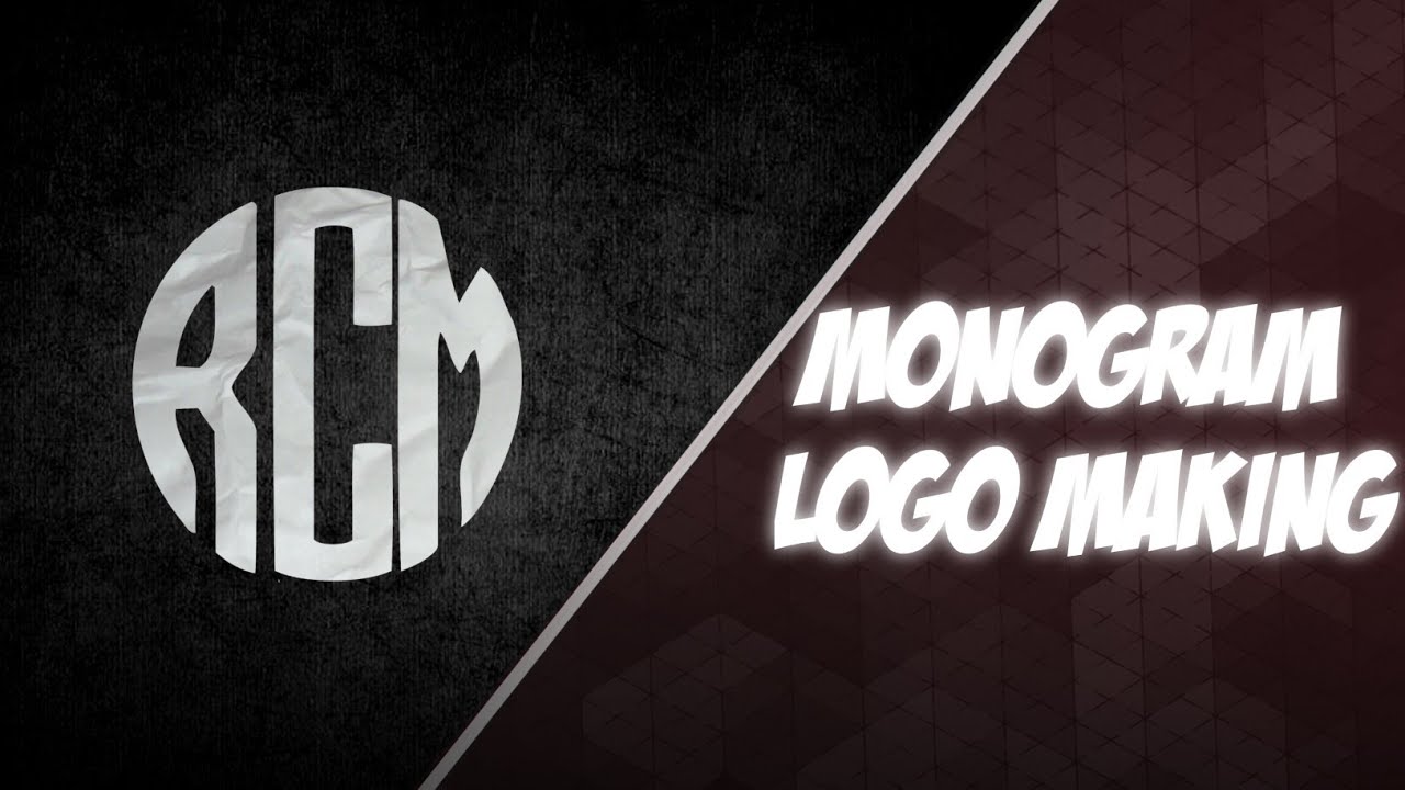 Monogram type Logo Making Tutorial | SRT Graphics