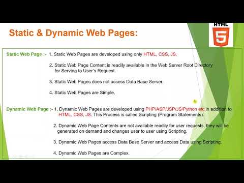 04 Static and Dynamic Web Pages