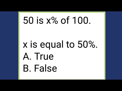 50 is X% of 100 | Percentage Mathematics