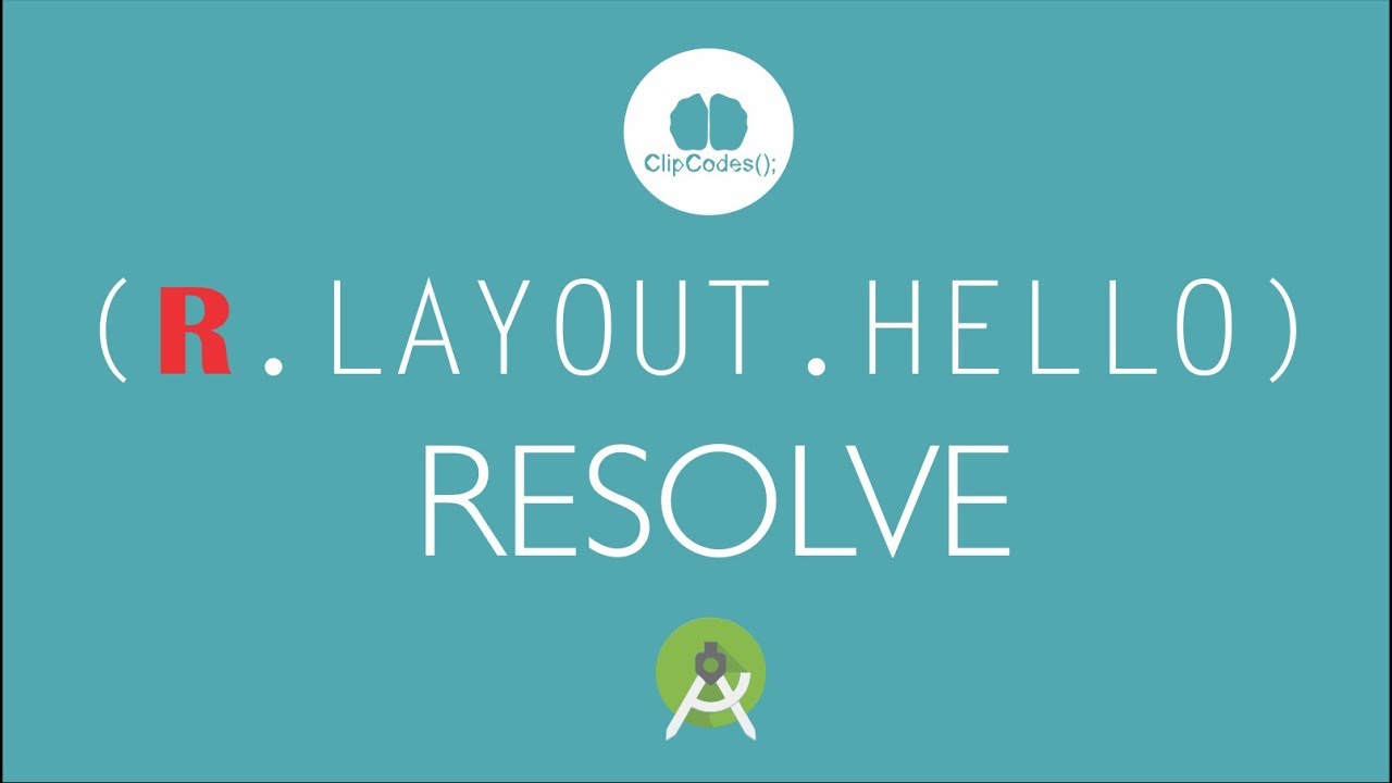 [FIX] Cannot Resolve R Red in Java Android Studio