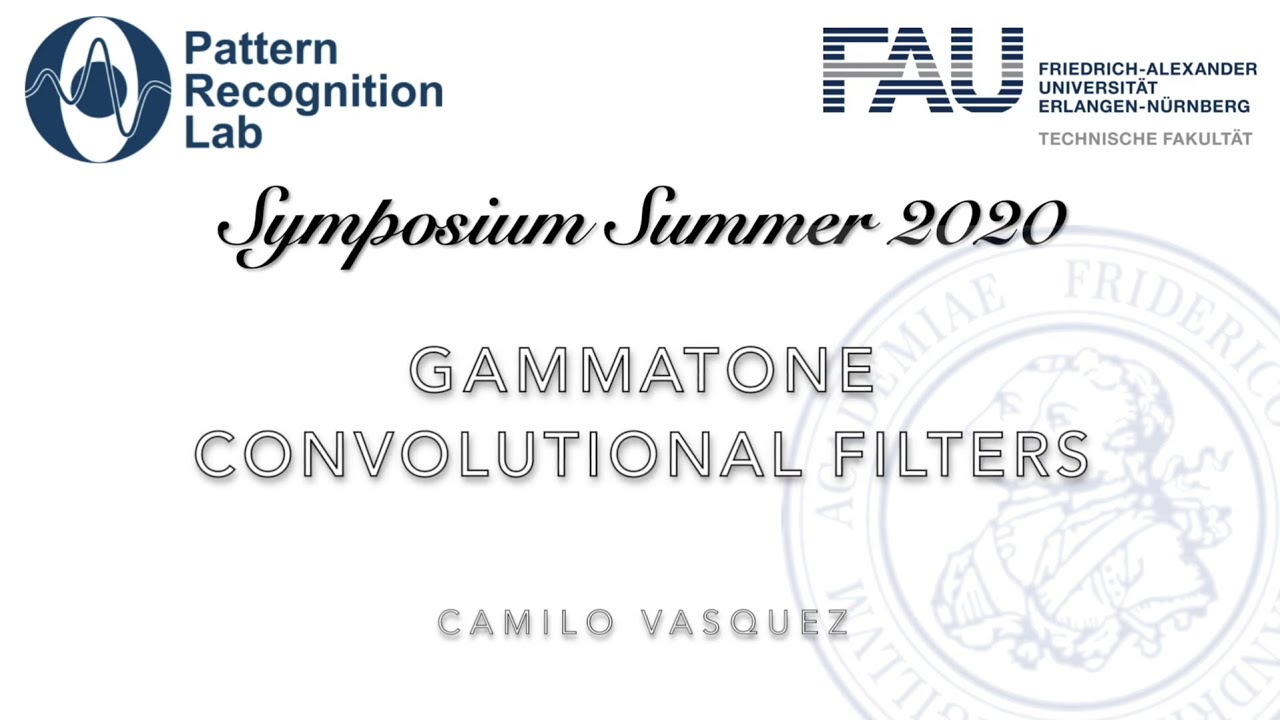 PRS Summer 2020: Gammatone Convolutional Filters