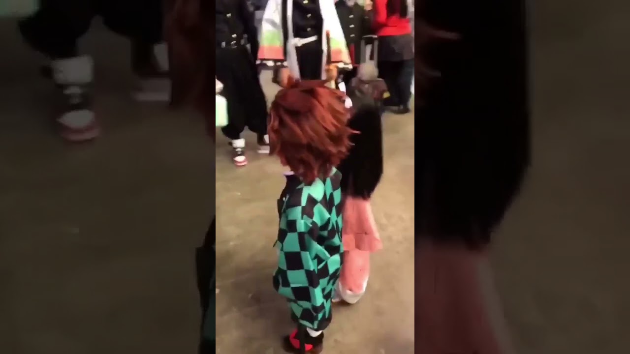 kawai cosplayers#demonslayer #tanjirokamado #nezuko #inosuke #cosplay #kawaii #children