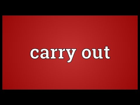 Carry out Meaning