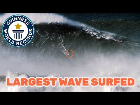 Man breaks the Guinness World Record for surfing the largest wave ...
