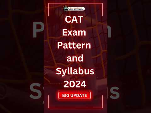 CAT Exam Pattern and Syllabus 2024 #cat #exam #shorts