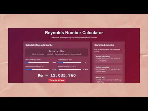 Reynolds Number Calculator ( A podcast ) : Easy Way to Determine Laminar vs. Turbulent Flow