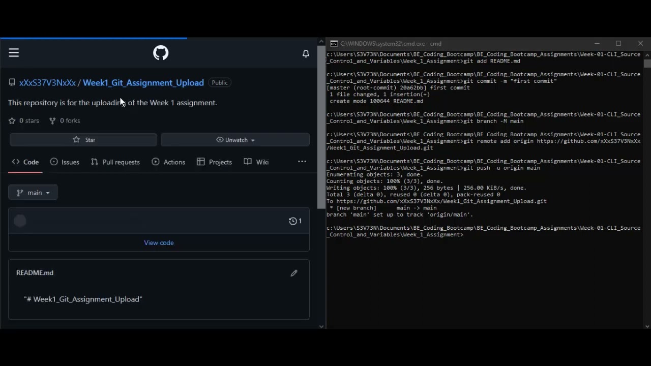 Week 1 Git & Github Assignment