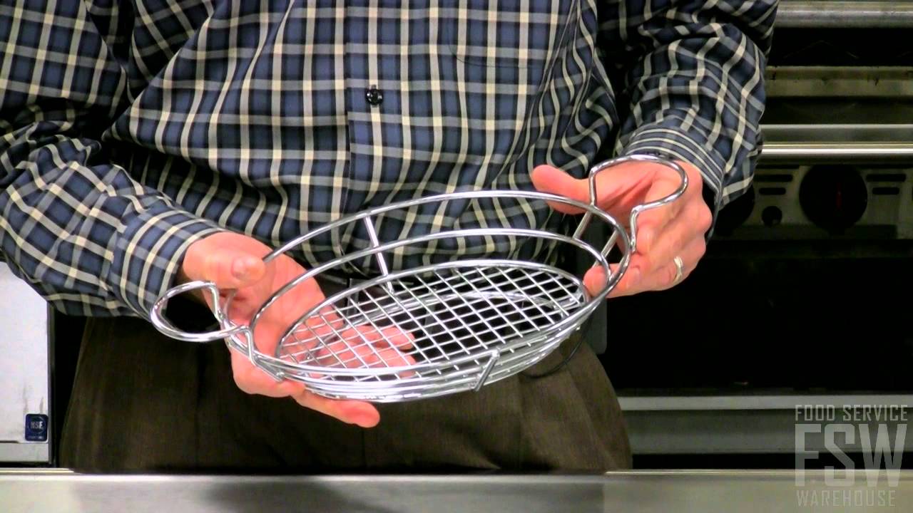 American Metalcraft (BSKC118) - Chrome Oval Wire Basket at Food Service Warehouse