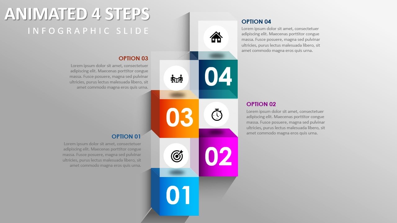 4 Steps Animated PowerPoint Template