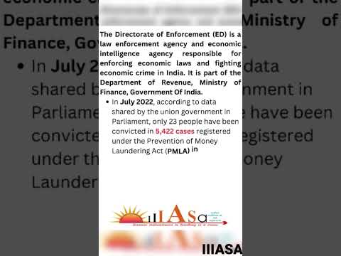 Enforcement Directorate (ED)"Economic laws and Economic Crime in India." #enforcementdirectorate