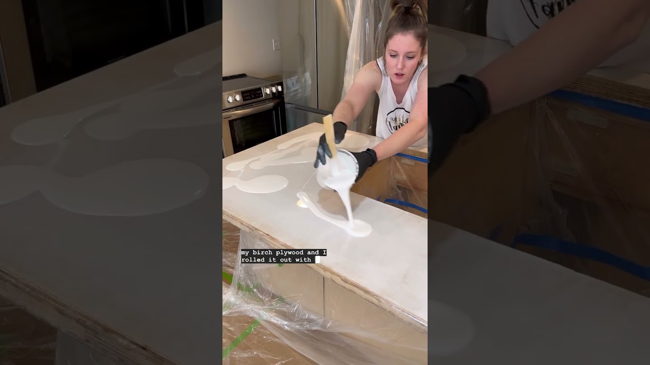 DIY Faux Marble Epoxy Countertops