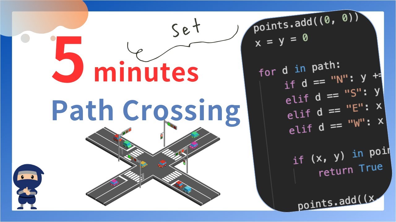 Path Crossing - LeetCode #1496 - Python, JavaScript, Java and C++