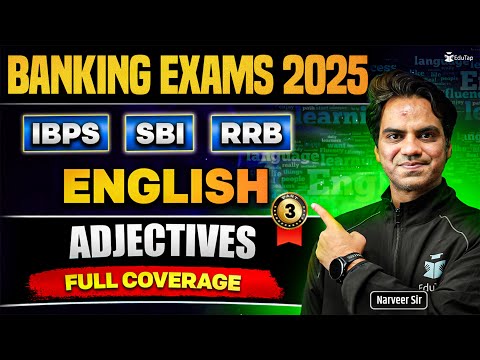 Banking Exam English Classes 2025 | Banking Exam Adjective English Grammar Preparation 2025 | EduTap