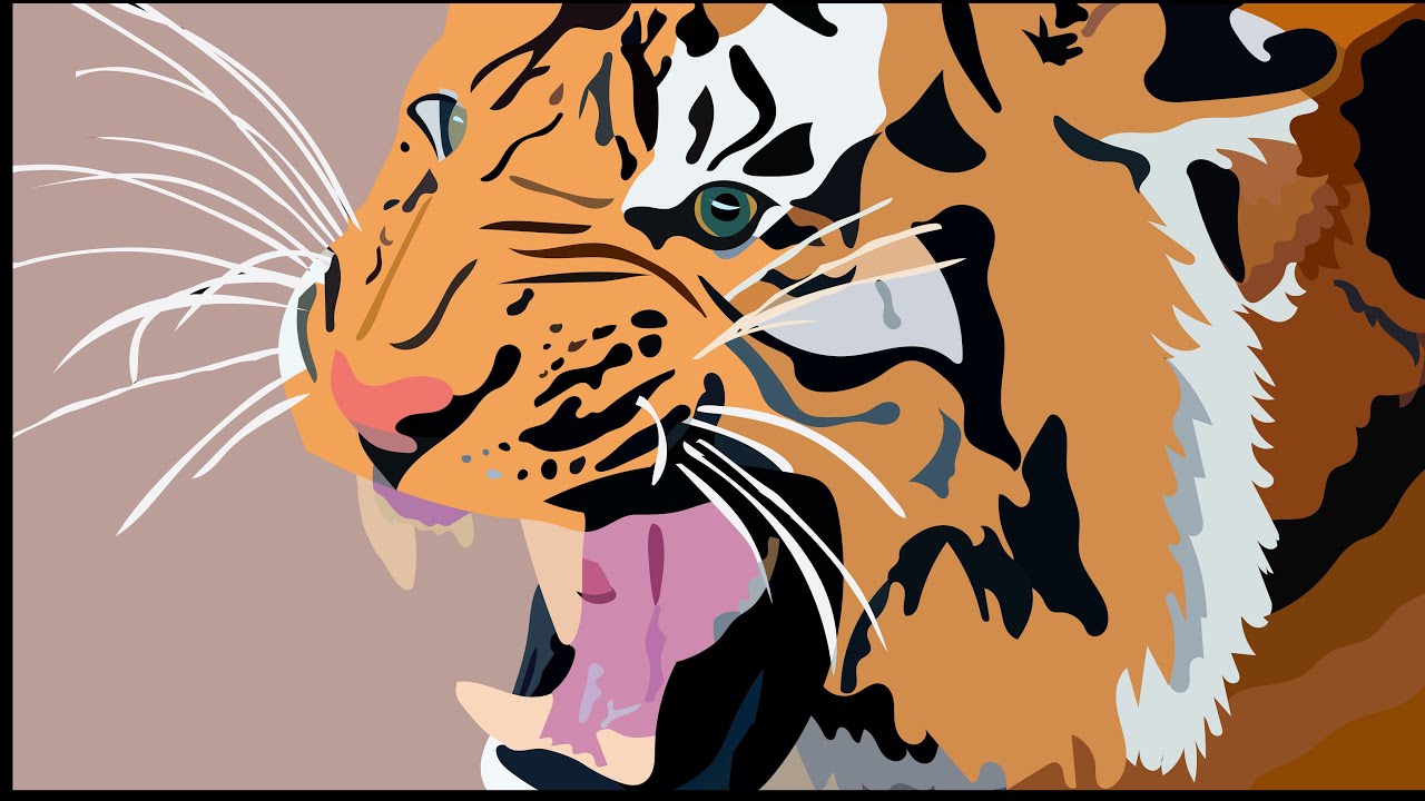 Making Tiger Vector Art In Adobe Illustrator