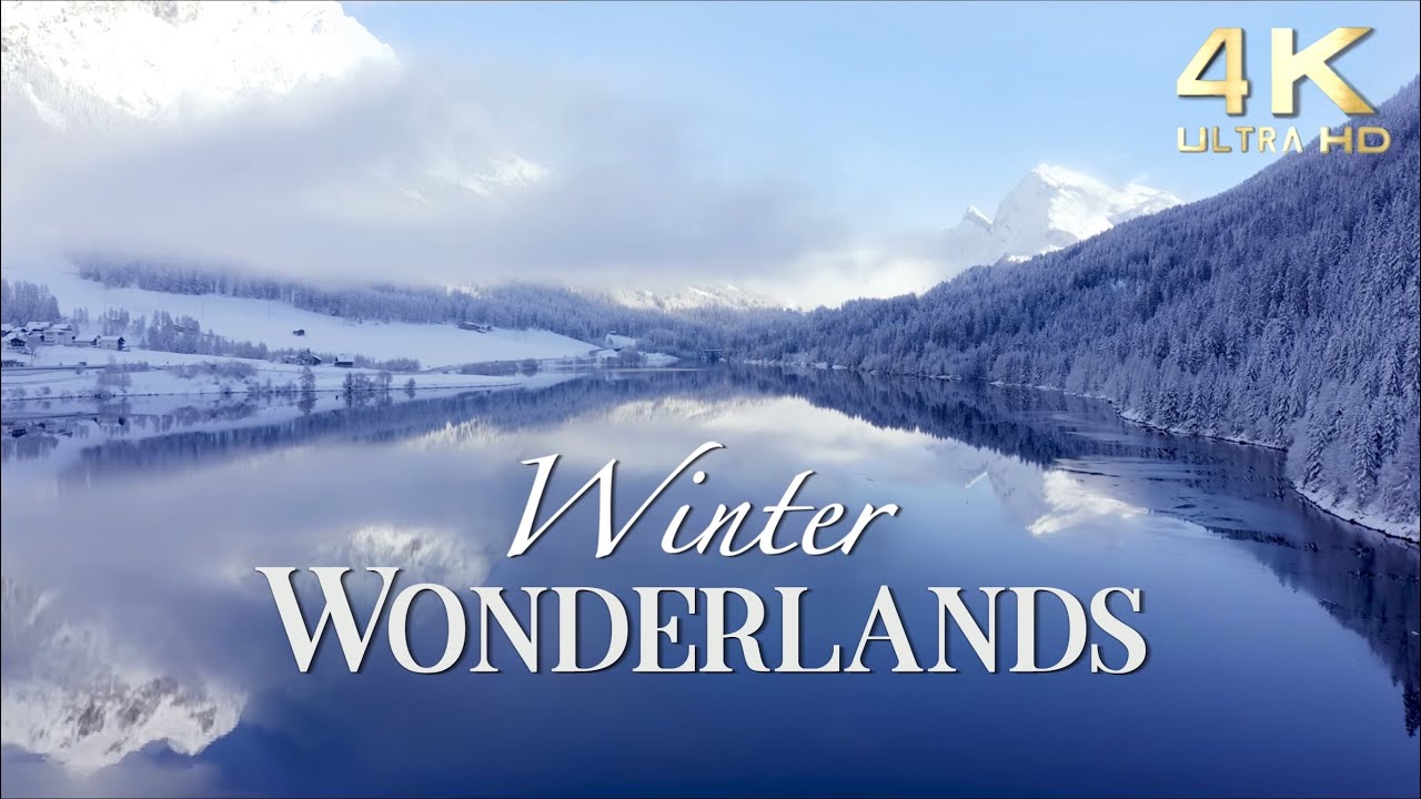 Enchanting Winter Wonderlands ❄️ 4K Snowy Winter Scenery with Beautiful Piano Music