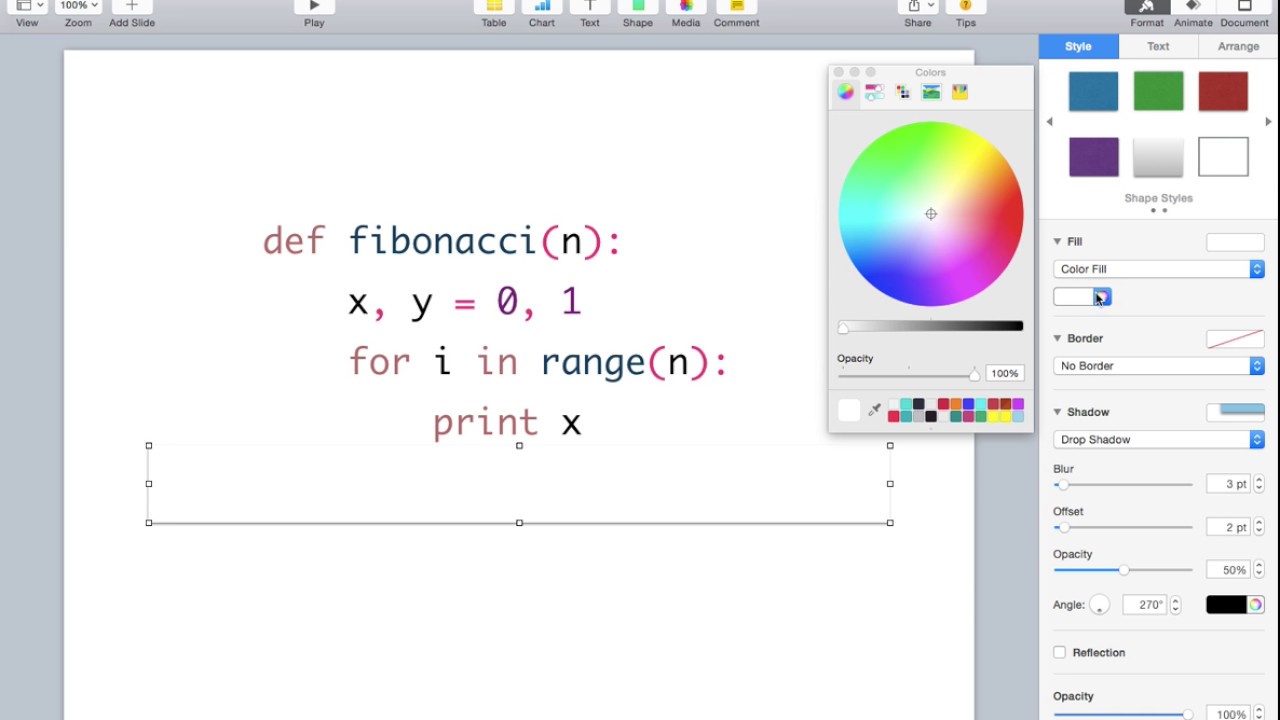 [Keynote Animations] Line highlight