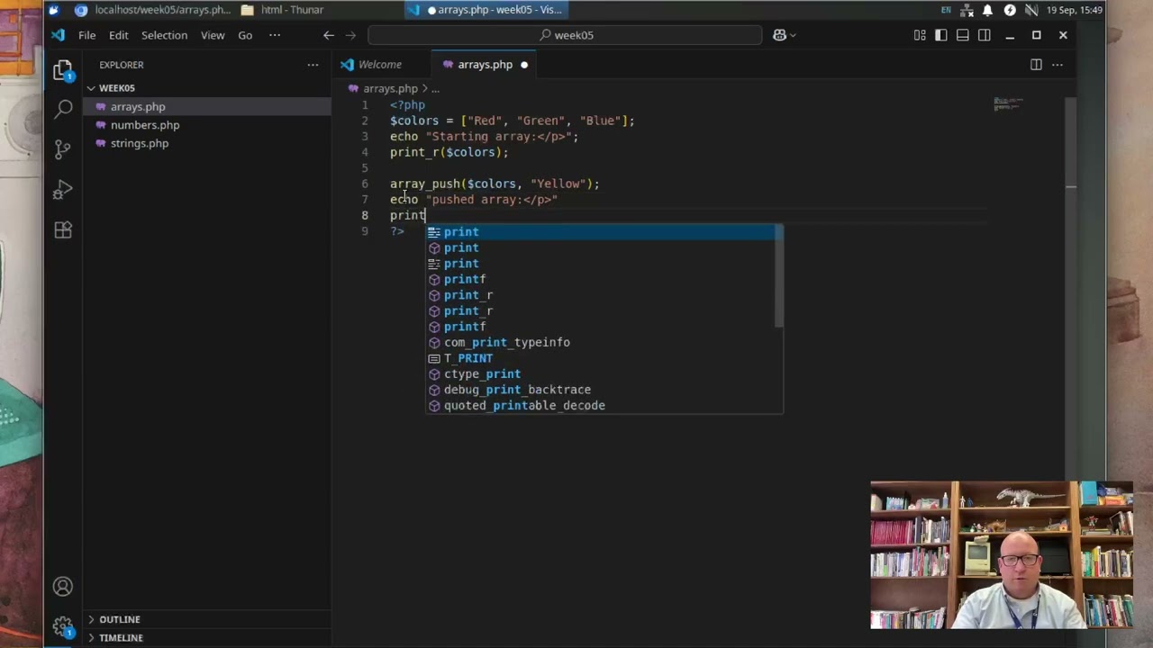 PHP Array Functions 618 week0503